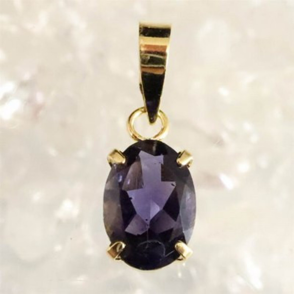 アイオライト 6.5mmオーバル ペンダントトップ K18YG 0.28g【榎本通商17397】 ペンダントトップ 榎本通商 通販 ...