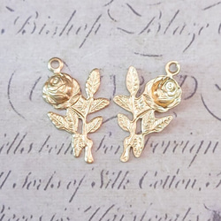 BEHOLD− 真鍮製 薔薇 カンあり 4個 ローズ バラ アメリカ製 パーツ スタンピング ヴィンテージ風 チャーム BEHOLD 通販 ...