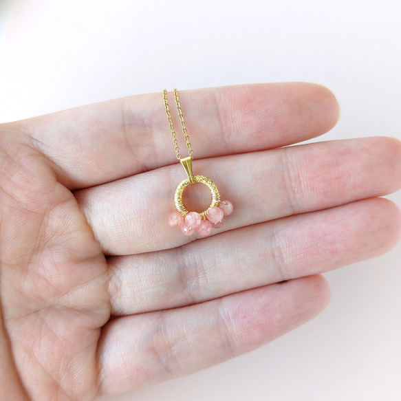 Creema春の福袋2024 ＊2点セット＊ 春色 インカローズのリングピアス/イヤリング＆ネックレスセット ピアス（スタッド・一粒） m.handmade.accessory 通販 ...