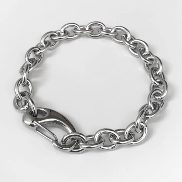 【eve】chain bracelet チェーンブレスレット フック 丸型 チェーン 8mm シルバー ブレスレット eve 通販 17294223｜Creema(クリーマ)