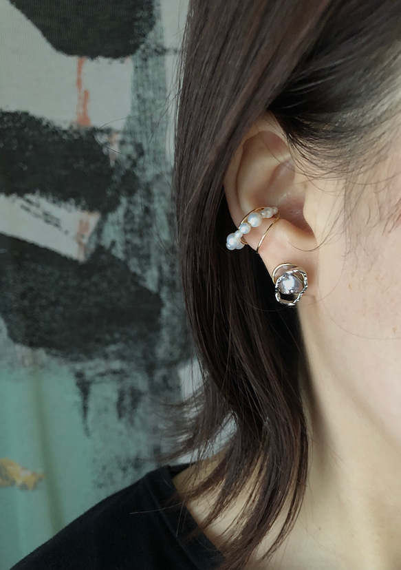 【メルマガ掲載】ear cuff / mini vol. Pearl / パールイヤーカフ イヤーカフ Orushi 通販 17295526｜Creema(クリーマ)