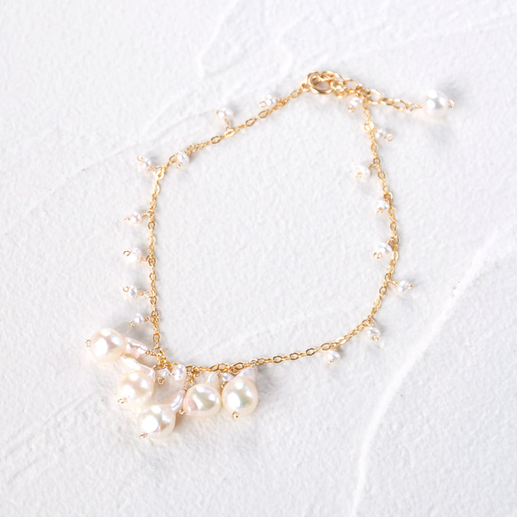 14kgf/アコヤバロックパール シャララブレスレット ブレスレット mumu 通販｜Creema(クリーマ)