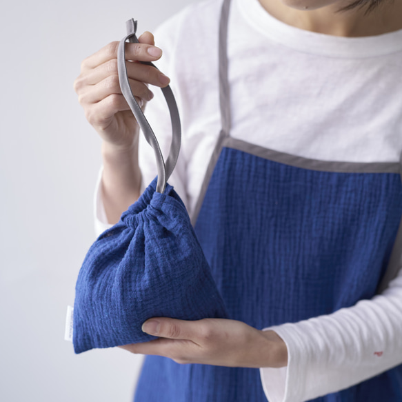 パイピングエプロン WG+ポーチ / piping apron WG+pouch ネイビー エプロン SUNNY LOCATION 通販 ...