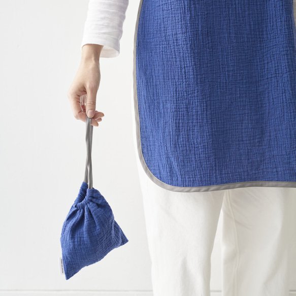パイピングエプロン WG+ポーチ / piping apron WG+pouch ネイビー エプロン SUNNY LOCATION 通販 ...
