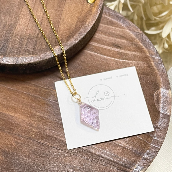 カービングﾟ+｡*ﾟ宝石質アメジスト ネックレス サージカルステンレス 14kgf ネックレス・ペンダント Luana（天然石アクセサリー） 通販 17306868｜Creema(クリーマ)