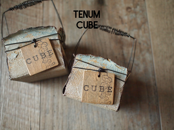 CUBE缶/tc138/ブリキワイヤーカゴ/リメイク鉢/リメ缶 一輪挿し・花瓶・花器 TENUM 通販 17310205｜Creema(クリーマ)