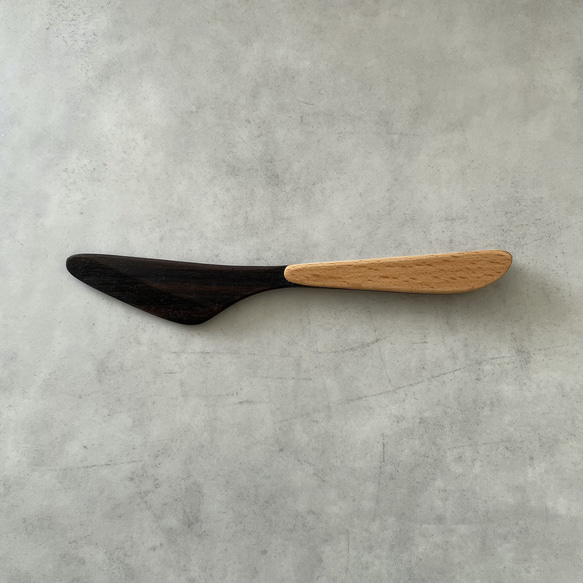 バターナイフ 縞黒檀(しまこくたん) カトラリー wood craft yf 通販 17313228｜Creema(クリーマ)