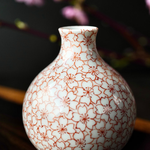 赤桜詰め一輪挿し 選べる3種類(A)or(B)or(C)一点もの A 赤桜詰め一輪挿し 選べる3種類(A)or(B)or(C)一点もの A
