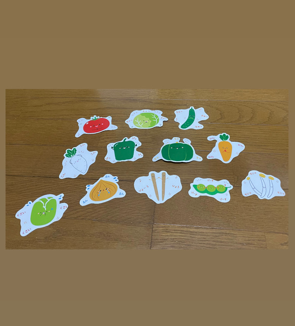 やさいのうた ペープサート パネルシアター ラミネート加工可能＋300円 複数購入で値引可能です！ 生地 即購入可 【即日発送】全品送料無料♡ ...