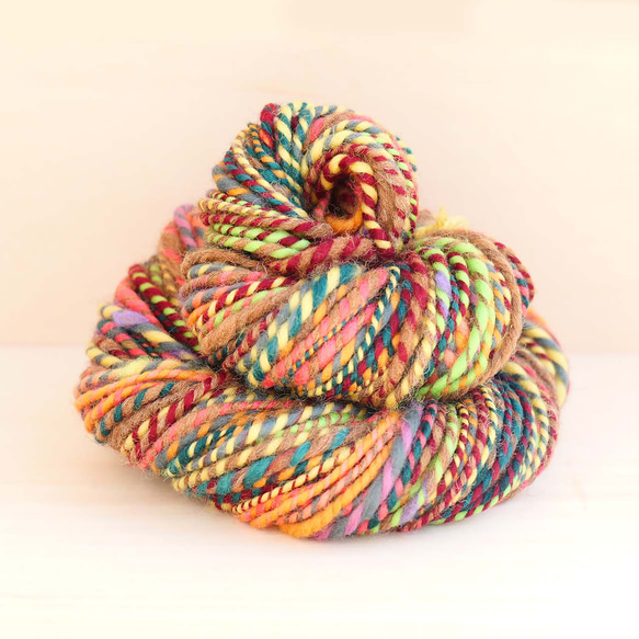 63g｜手紡ぎ糸｜ナッツ 毛糸 mokumoku 通販 17326589｜Creema(クリーマ)