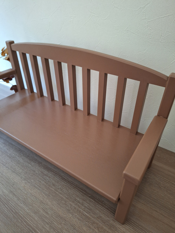 【受注製作】Msize 2人掛け ブラウン ぬいぐるみ用 ベンチ 椅子（チェアー）・スツール LEMON 通販 17329780｜Creema(クリーマ)