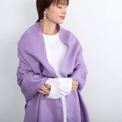 カラーリネン 大判ストール ラベンダー 0506LV ストール SWiMMY Clothing 通販 17343366｜Creema(クリーマ)