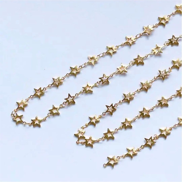 高品質 14kgf 星形チェーン 8.8mm 60㎝ ネックレス 素材 KGF 金具・チェーン simplemade 素材販売 通販 17345257｜Creema(クリーマ)