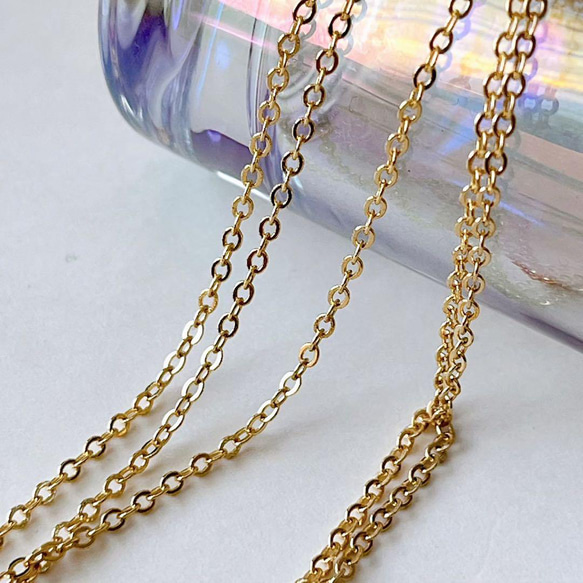 新製品 14kgf 幅1.2mm 小豆チェーン ネックレス素材 100センチ 14KGF 金具・チェーン simplemade 素材販売 通販 17345534｜Creema(クリーマ)