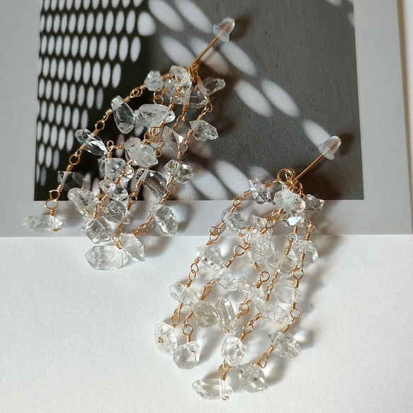 ダブルポイントクリスタル AAA- 14kgfピアス/イヤリング LARGE K0004 ピアス（スタッド・一粒） あにーれあんね 通販 ...