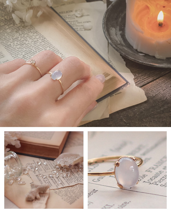 アクアマリン・3月誕生石・Cadre Rings 14KGF 指輪・リング Urim,Thummim 通販 17349137｜Creema(クリーマ)