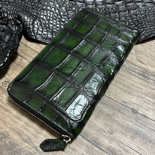 一点限定【実物撮影】新品 緑/グリーン系 クロコダイル メンズ 一点限定【実物撮影】新品 緑/グリーン系 クロコダイル メンズ