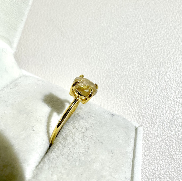 k18gp ルチルクォーツ ファセットカット フリーサイズリング 6㎜ 指輪・リング sango 通販 17364050｜Creema(クリーマ)