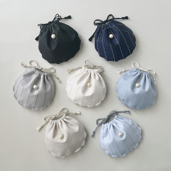 特集掲載｜Amulette -真珠貝- 巾着ポーチ / ネイビーレイク / ミニポーチ ポーチ S N O L E T 通販 17378755 ...