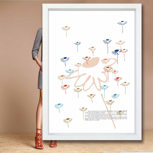 hi〜ra hira 花 イラスト ポスター A4 A3 A2 A1 アート アートポスター sei検索 2511 イラスト sei 通販 ...