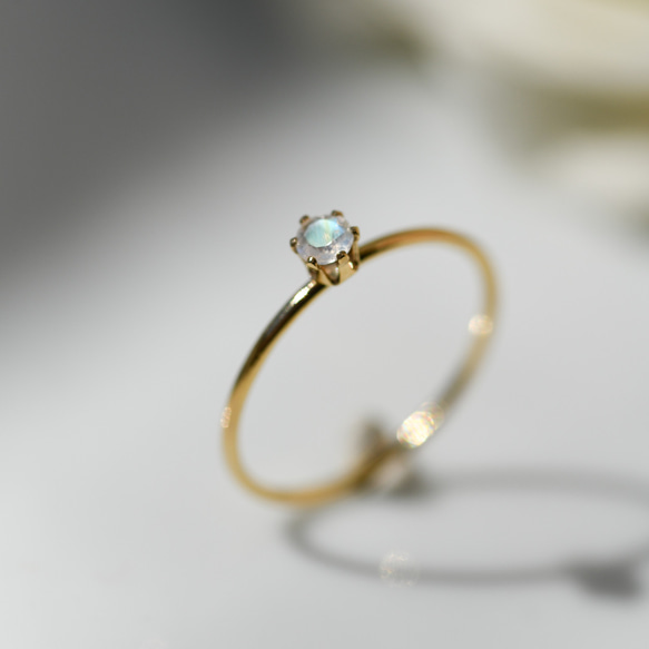 ムーンストーンのSV925/14kgfリング 天然石 指輪 オフィス 仕事 シンプル 小さい [No.140] 指輪・リング Abyss 天然石アクセサリーブランド 通販 17384977 ...