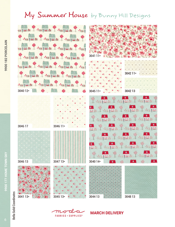 Moda/モダ/Bunny Hill Designs/My Summer House/3040PP/12.7cmx12. 生地 Citron 通販 17399593｜Creema(クリーマ)