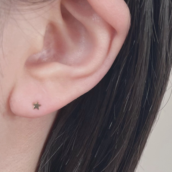 14kgf 3mm 2way小さな小さなスターピアス ピアス（スタッド・一粒） Blink me 通販 17416818｜Creema(クリーマ)