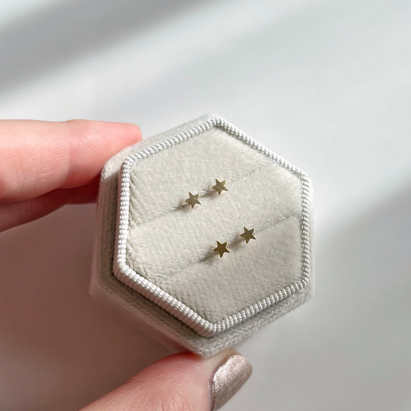 14kgf 3mm 2way小さな小さなスターピアス ピアス（スタッド・一粒） Blink me 通販 17416818｜Creema(クリーマ)