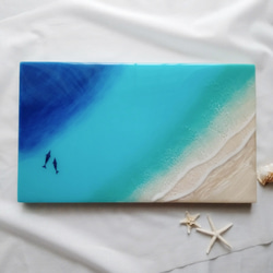 LOVERS―イルカ―（41×24cm）海レジン オーシャンアート レジンアート 絵画 with ART 通販 17421686｜Creema ...