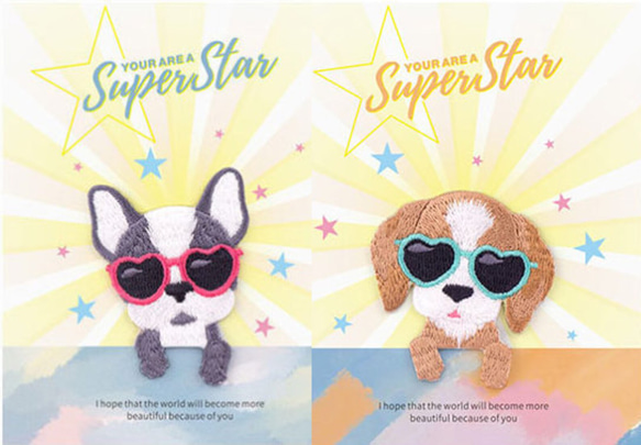 2枚セット ボストンテリアとビーグル 刺繍アイロンワッペン シールタイプ ワッペン・アップリケ Alessia 通販 17430104 ...