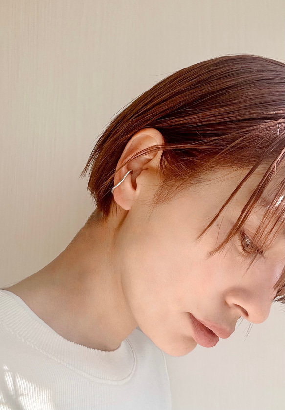 silver950 wave line ear cuff イヤーカフ saint 通販 17451248｜Creema(クリーマ)