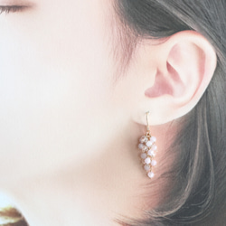 SALE 14kgf クンツァイト オリジナルデザイン ぶどう ピアス *イヤリング可 ピアス（フック・チェーン） *sincerely* 通販 17458308｜Creema(クリーマ)