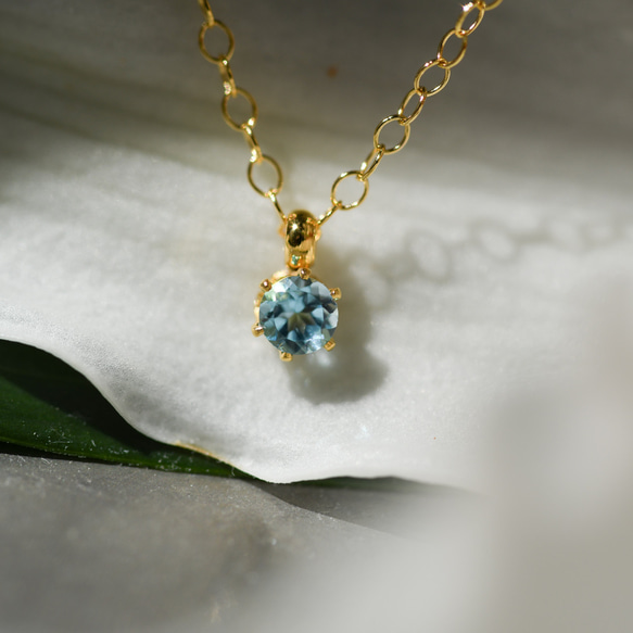 高品質スイスブルートパーズのシルバー925 / 14KGF ネックレス 天然石 職場 通勤 オフィス [No.158] ネックレス・ペンダント Abyss 天然石アクセサリーブランド 通販 ...