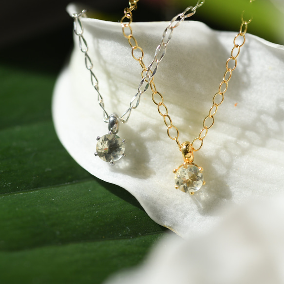 高品質レモンクォーツのシルバー925 / 14KGF ネックレス 天然石 シンプル 仕事 職場 [No.156] ネックレス・ペンダント Abyss 天然石アクセサリーブランド 通販 ...