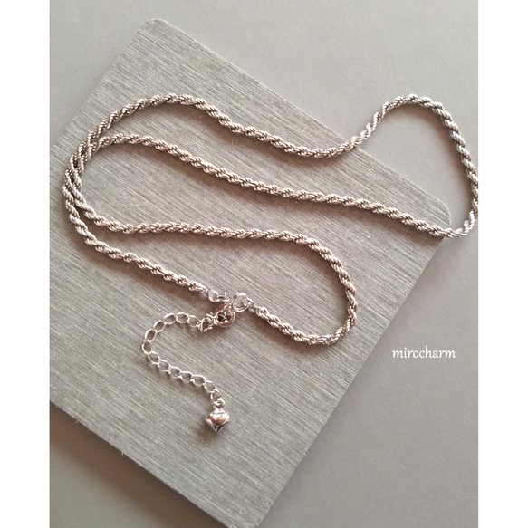 シンプルロープチェーンネックレス *45cm・2.6mm* ネックレス・ペンダント mirocharm 通販｜Creema(クリーマ)