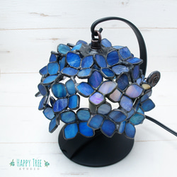 【送料無料】《再販》ステンドグラス 点けても消しても楽しめる紫陽花の吊りランプ 自分にご褒美 ギフトにも スタンドライト・テーブルランプ ...