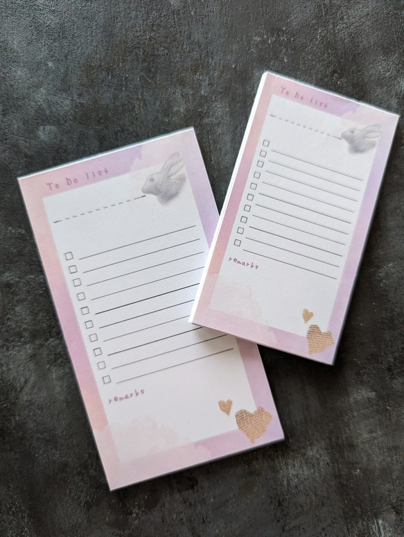 うさぎのToDoリスト(30枚綴り) メモ帳 ＊mirach＊ 通販 17487922｜Creema(クリーマ)