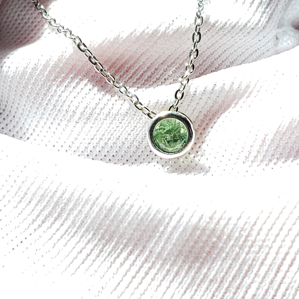 魅惑のグリーン SV925 4mm ツァボライト ベゼルネックレス 希少石 ネオンカラー グリーン 45cm ネックレス・ペンダント ホメオスタティックスタイル 通販 17494422 ...