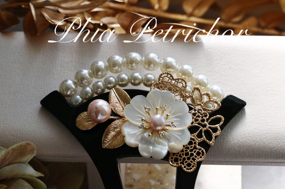 簪 和 K24GP 桜 かんざし バチ型 パール 簪 着物 髪飾り 留袖 着物 成人式 結婚式 卒業式 かんざし Phia Petrichor 通販 17498774｜Creema(クリーマ)