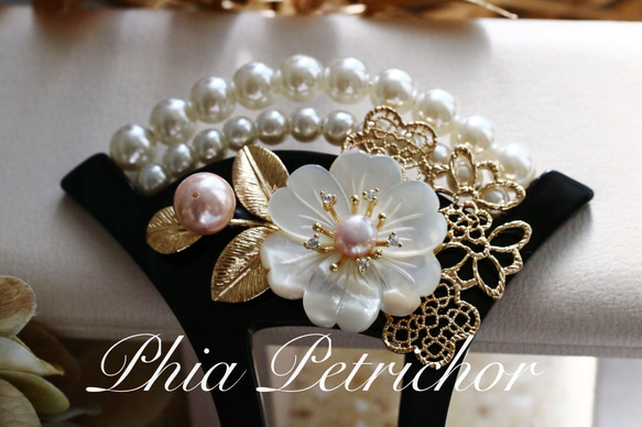 簪 和 K24GP 桜 かんざし バチ型 パール 簪 着物 髪飾り 留袖 着物 成人式 結婚式 卒業式 かんざし Phia Petrichor 通販 17498774｜Creema(クリーマ)