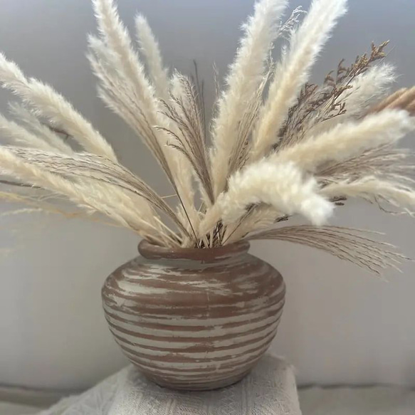 花瓶 陶器 ベージュ 手作り感 アンティーク レトロ アメリカン 花瓶 陶器 ベージュ 手作り感 アンティーク レトロ アメリカン