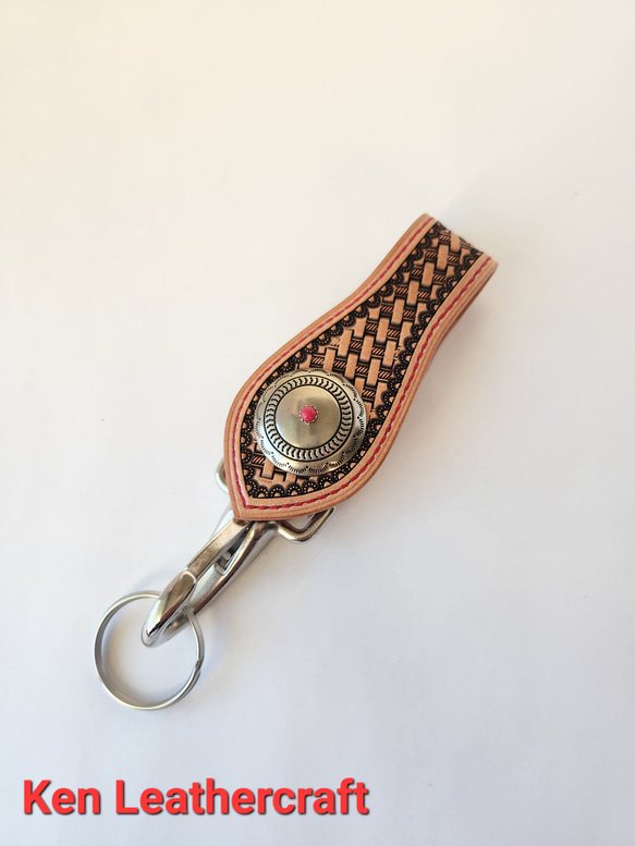 ベルトループキーホルダー(バスケット)【2】 キーリング Ken Leathercraft 通販 17504040｜Creema(クリーマ)