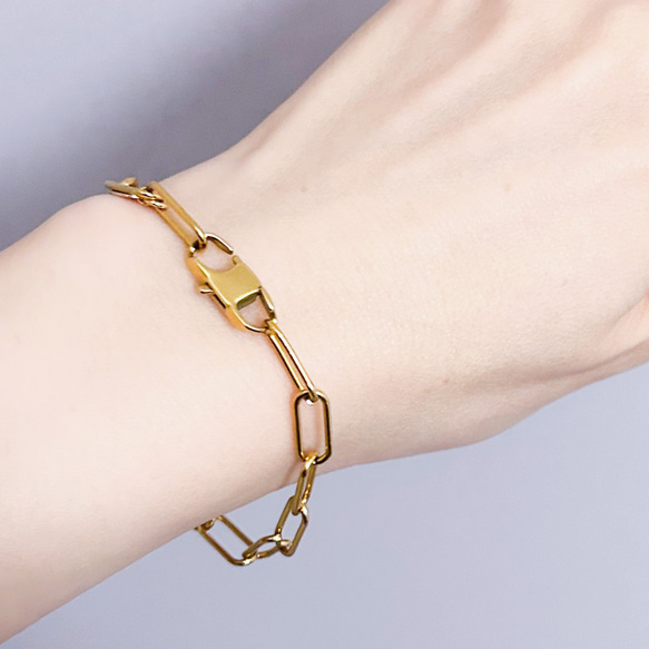 サージカルステンレス24KGPボックスチェーンブレスレットのみ つけっぱなしOK ブレスレット Re:TUNNE -amulet- 通販 17529329｜Creema(クリーマ)