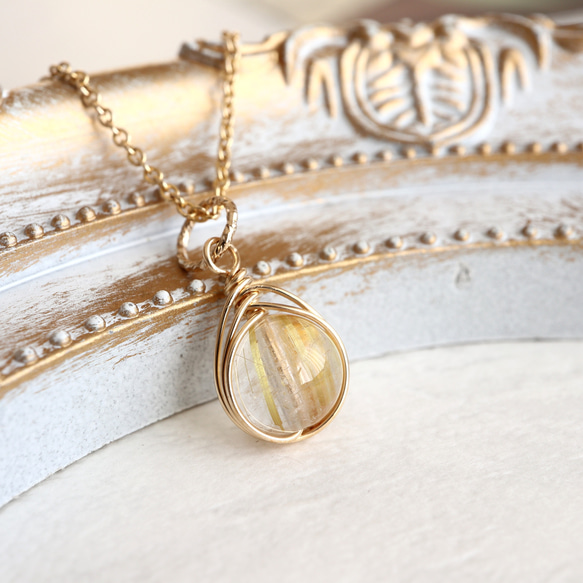 SALE 14kgf ルチルクォーツ ワイヤーラップ ネックレスチャーム/ペンダントトップ ペンダントトップ *sincerely* 通販 17542805｜Creema(クリーマ)