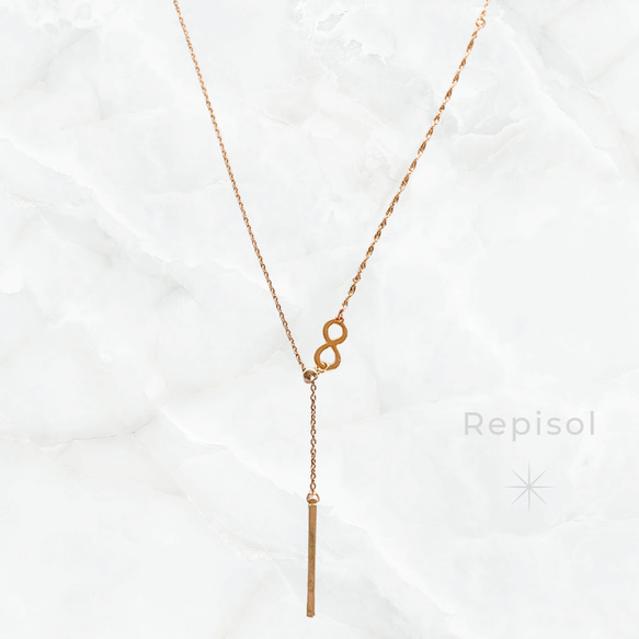 Y 字 スライド式 ネックレス インフィニティ / サージカルステンレス ネックレス・ペンダント Repisol 通販 17544040 ...