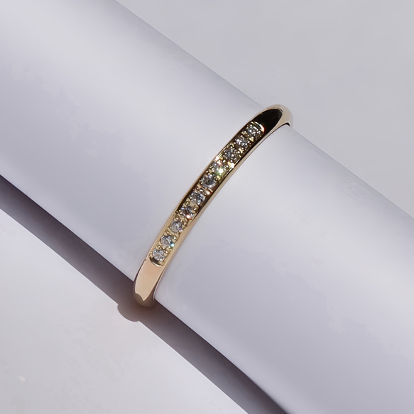 Bright line ring / K10, K18, PT900 指輪・リング _r_a_z_a_ 通販 17546942｜Creema(クリーマ)