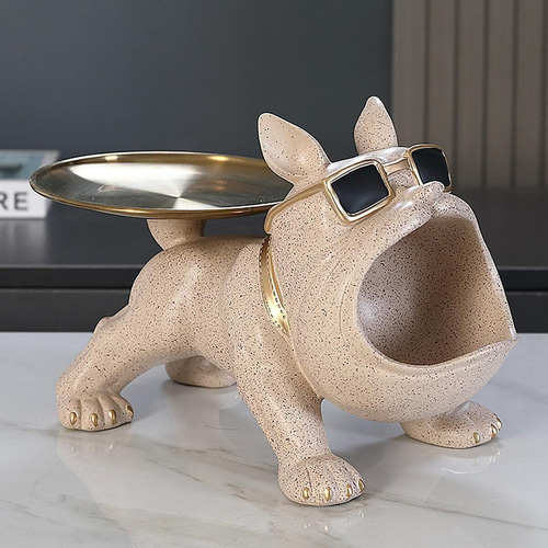 小物入れ フレンチブルドッグ ベージュ トレイ 収納 オブジェ 小物入れ フレンチブルドッグ ベージュ トレイ 収納 オブジェ