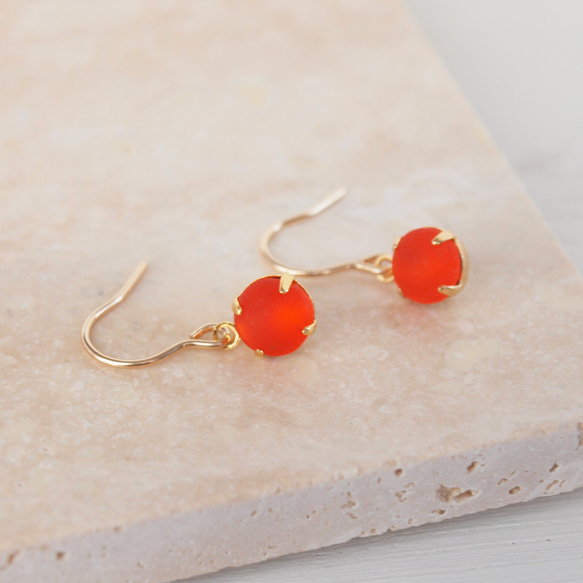 14kgf Vintage 29ss Frost Orangeピアス ピアス（フック・チェーン） honeycomb 通販 17574665｜Creema(クリーマ)