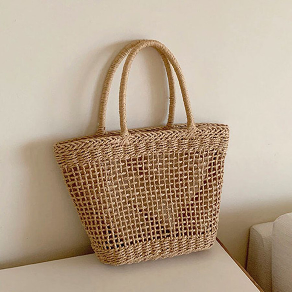 織 バッグ レディース大容量 ファッション わら バッグ 夏 休暇 ビーチ ハンドバッグ クラッチバッグ WB38 クラッチバッグ ...