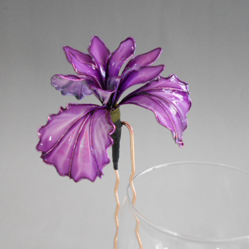 花菖蒲・アヤメ かんざし 髪飾り かんざし 時音(tokine) 通販 花菖蒲・アヤメ かんざし 髪飾り かんざし 時音(tokine) 通販